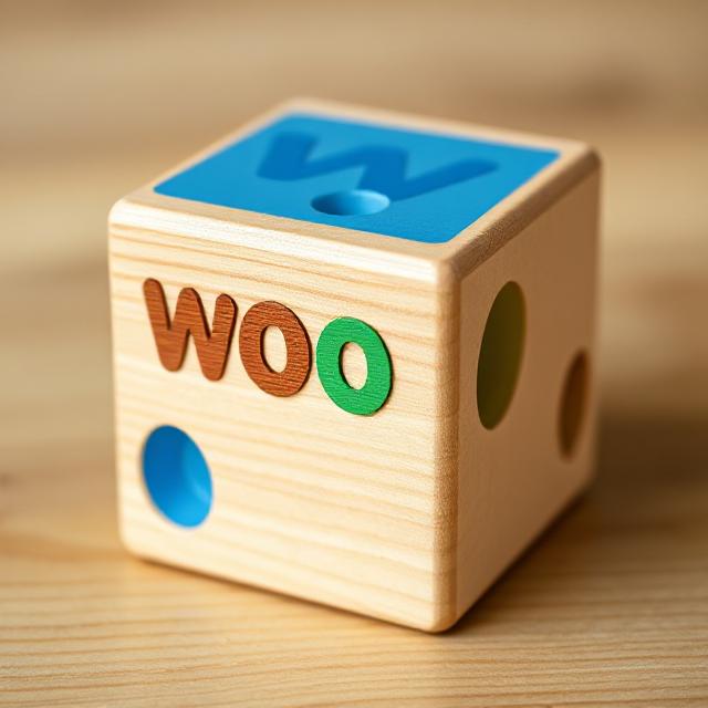 Woody Color Sorting Cube with Mattel branding