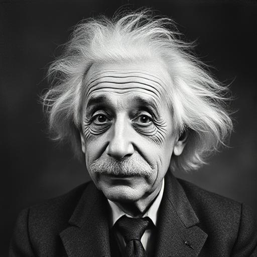 Albert Einstein with Two Heads