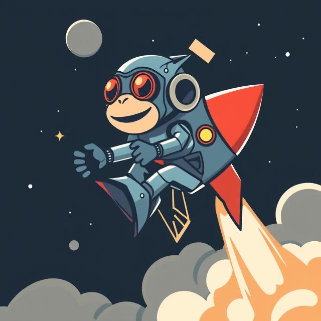Robot Monkey Space Ship