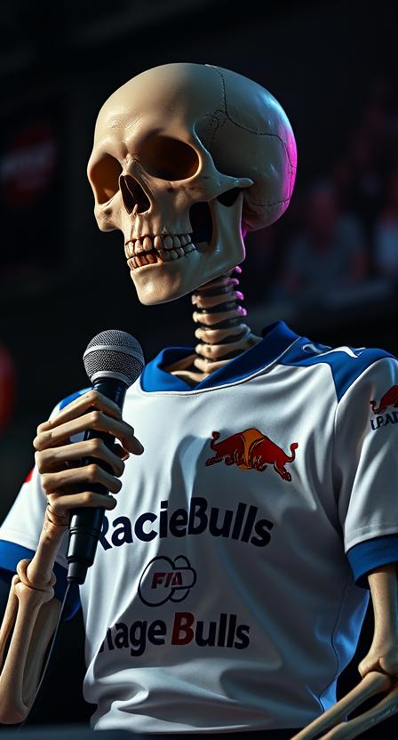 Skeleton Athlete at Press Conference