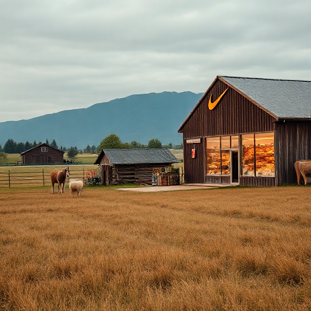 Rural Farm with Nike Store
