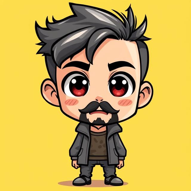 Chibi Character with Goatee