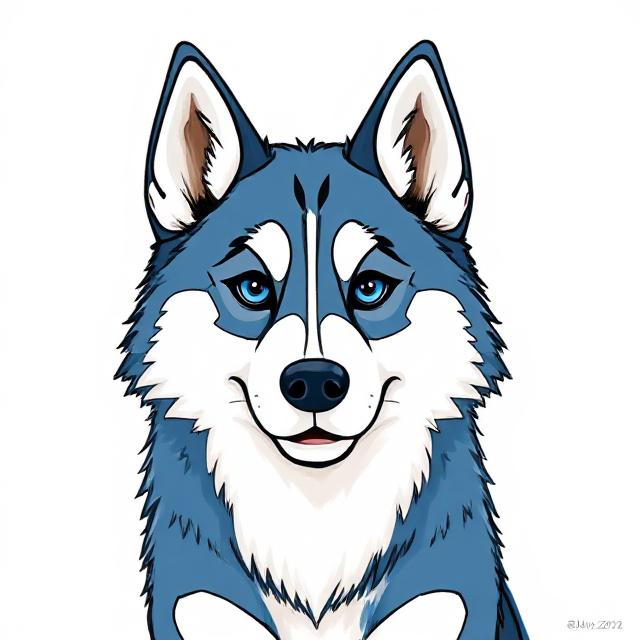 Husky Bluey Character