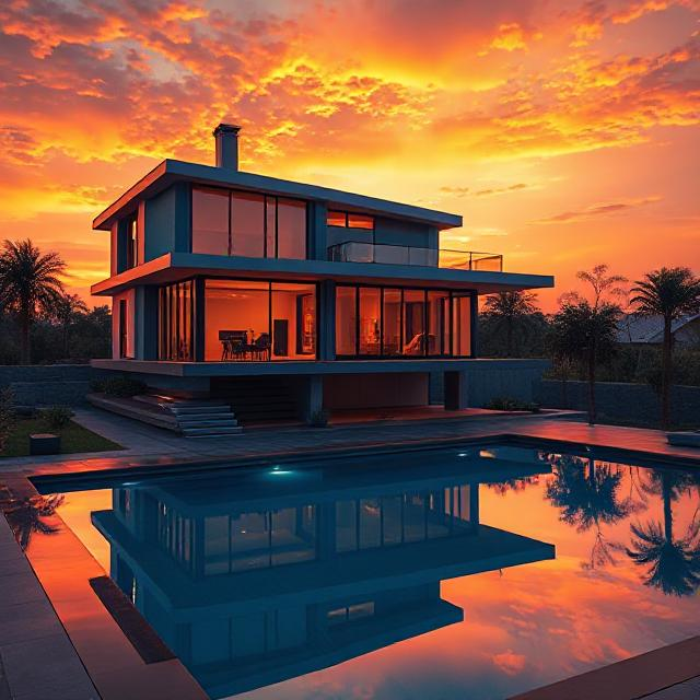 Modern Sunset House