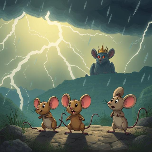 Three Brave Mice and Evil King Rat