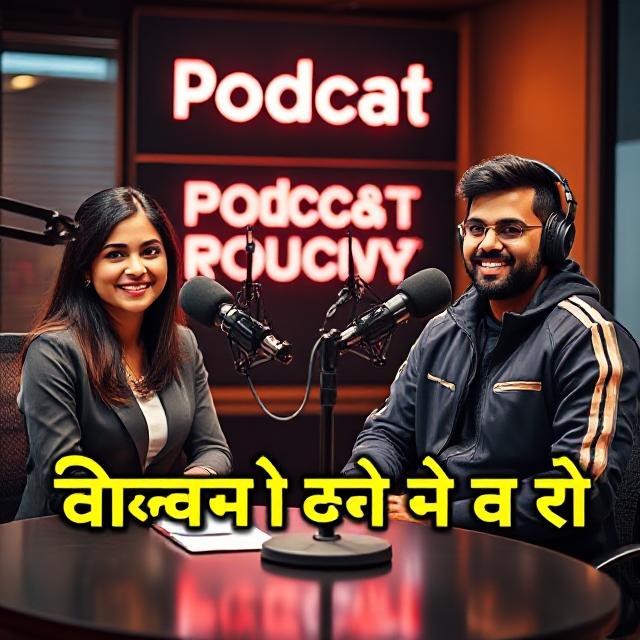 Indian Podcast Studio Setup with Virat Kohli and Host