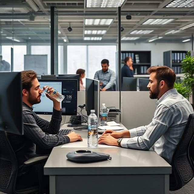 Office Employees with Mixed Emotions