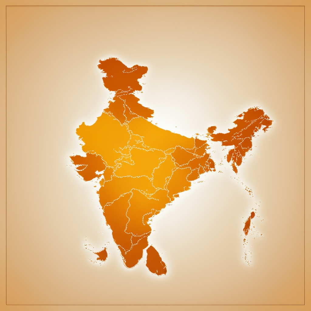 Highlighted India Map