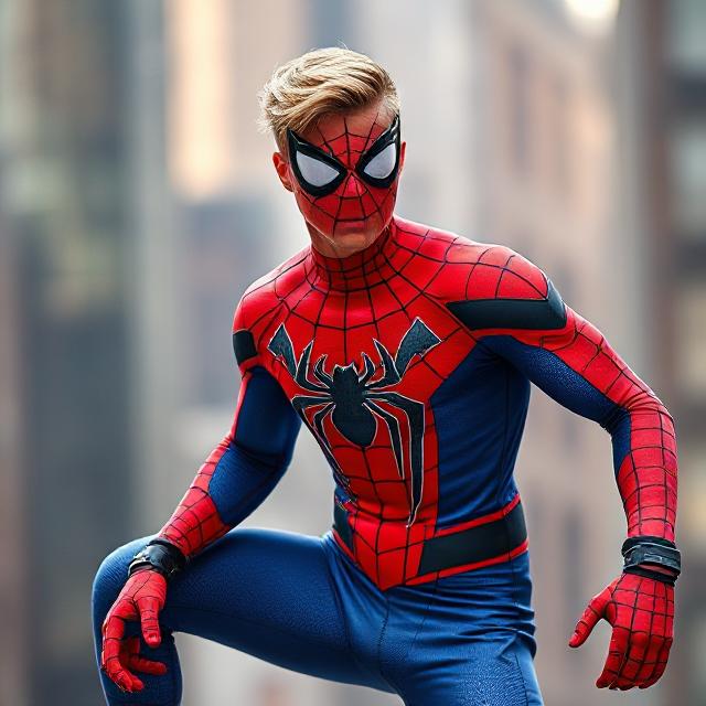 Justin Bieber in Spider-Man Costume