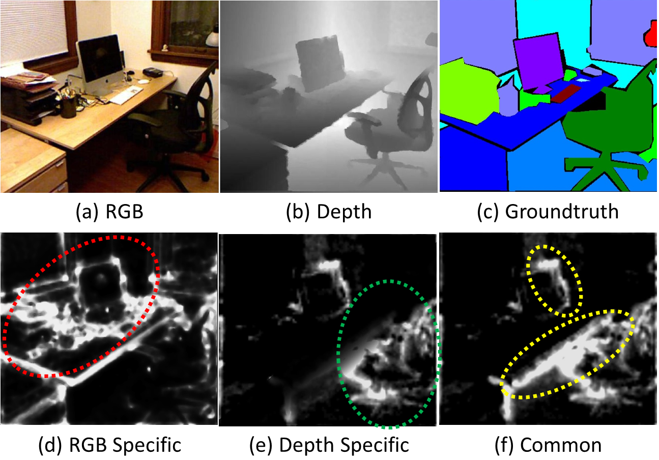 Learning Common And Specific Features For Rgb D Semantic Segmentation With Deconvolutional