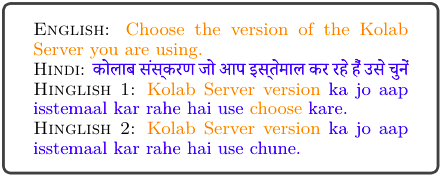 HinGE: A Dataset for Generation and Evaluation of Code-Mixed Hinglish ...