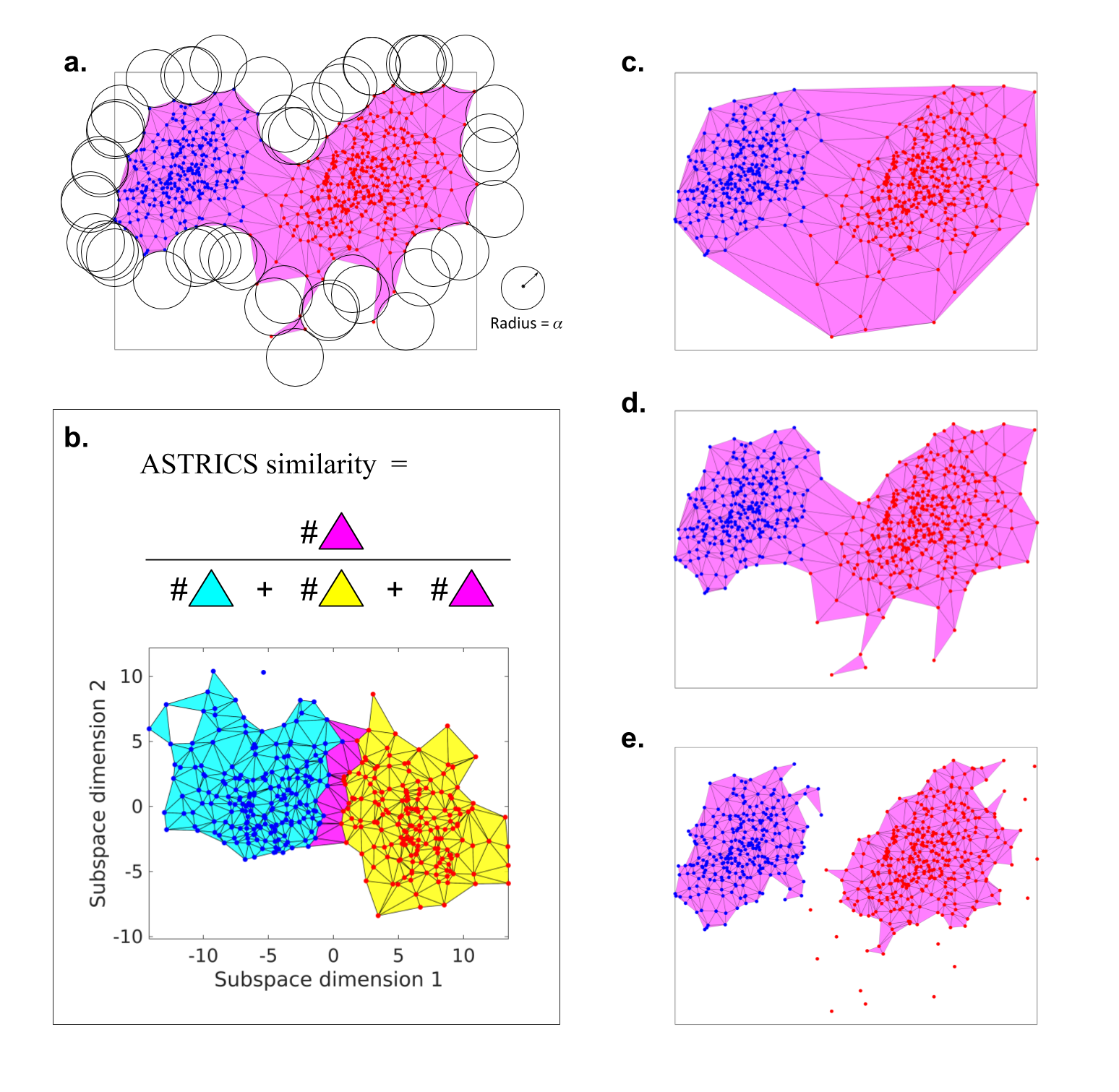 Measuring inter-cluster similarities with Alpha Shape TRIangulation in loCal Subspaces (ASTRICS ...