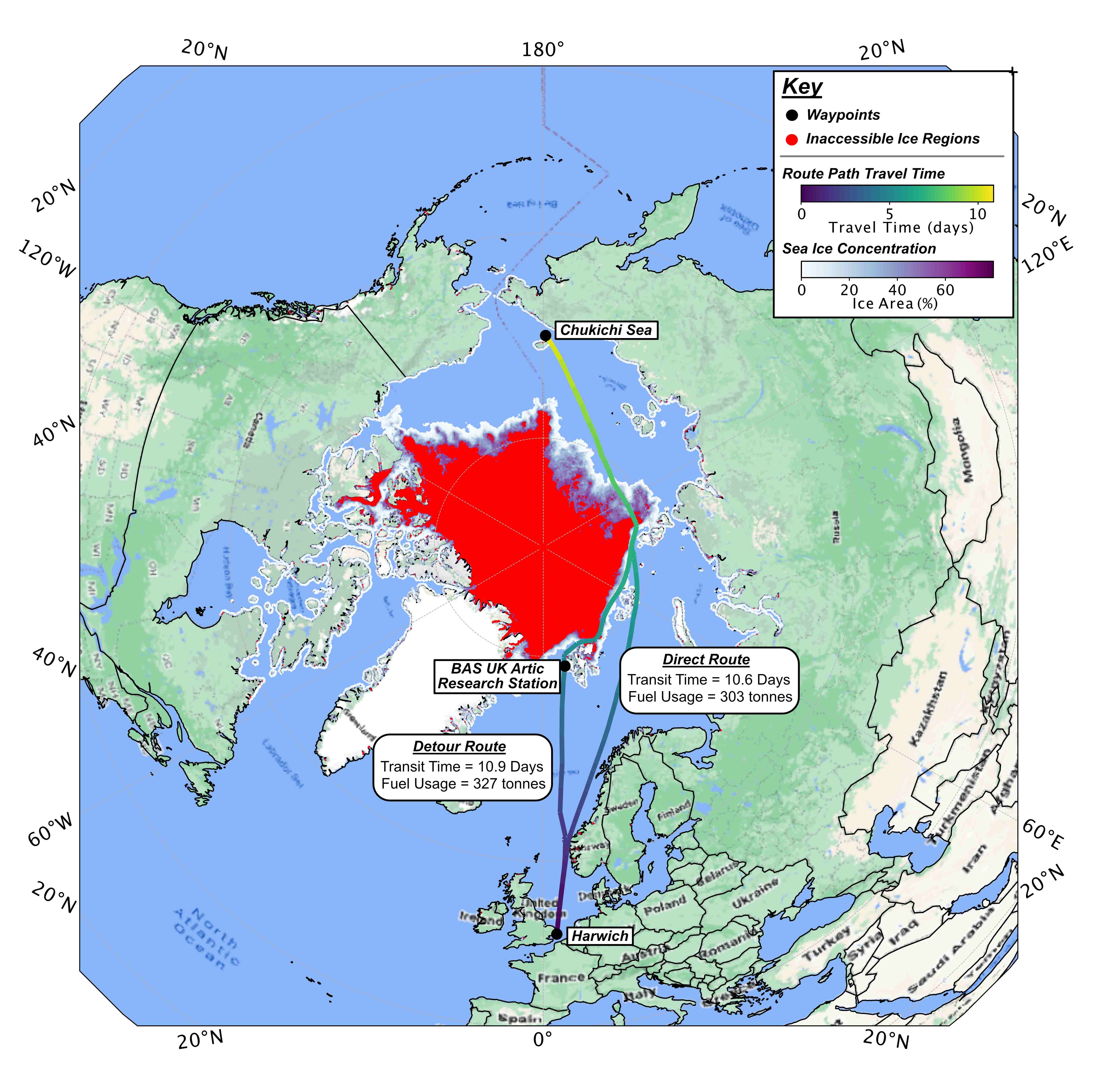Autonomous Passage Planning for a Polar Vessel | DeepAI