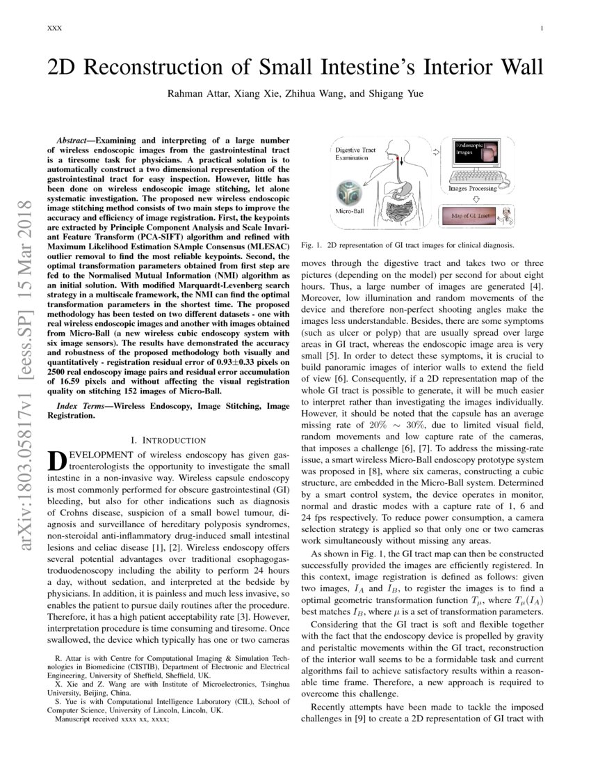 2D Reconstruction of Small Intestine's Interior Wall | DeepAI