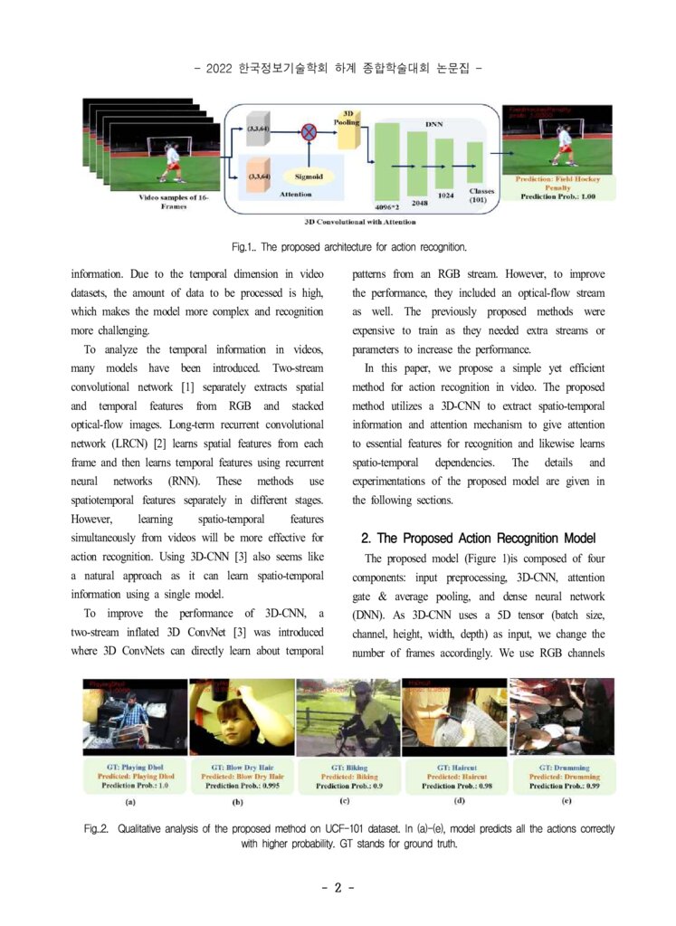 3d Convolutional With Attention For Action Recognition Deepai