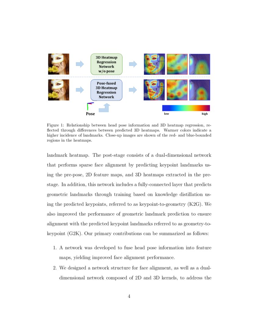 3d Face Alignment Through Fusion Of Head Pose Information And Features Deepai