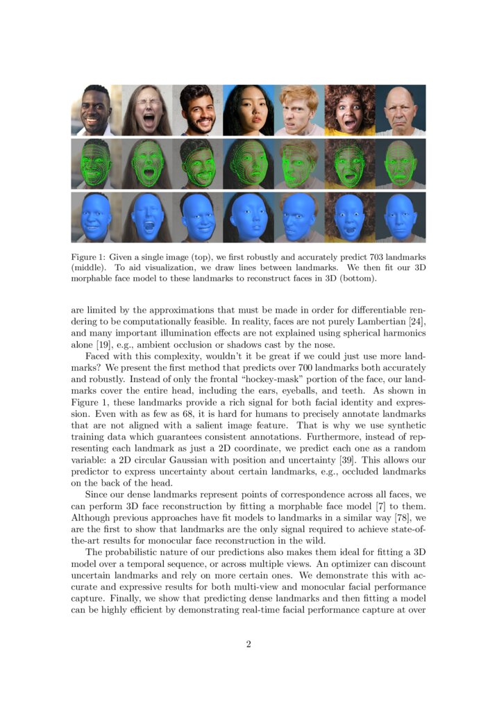 3D face reconstruction with dense landmarks | DeepAI