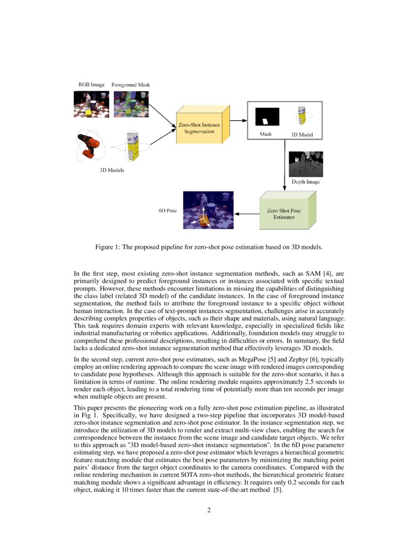 3D Model-based Zero-Shot Pose Estimation Pipeline | DeepAI