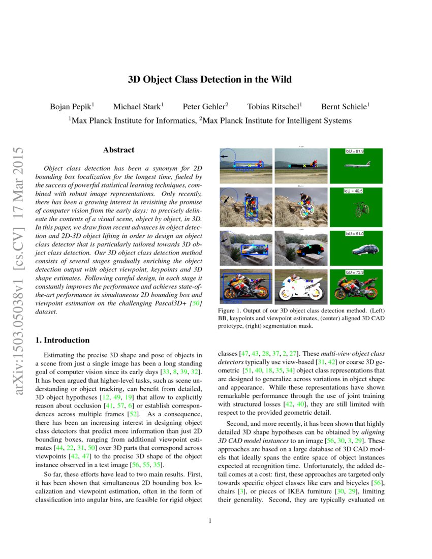 3D Object Class Detection in the Wild | DeepAI