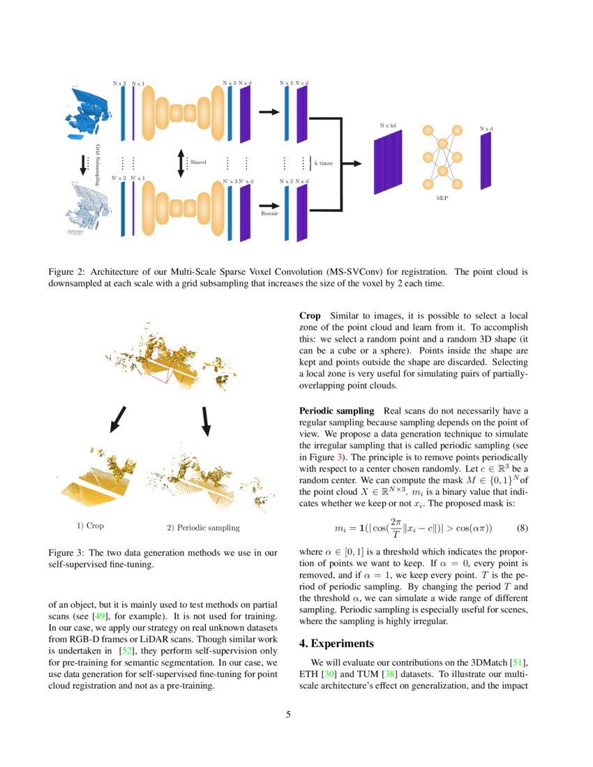 3d Point Cloud Registration With Multi Scale Architecture And Self Supervised Fine Tuning Deepai
