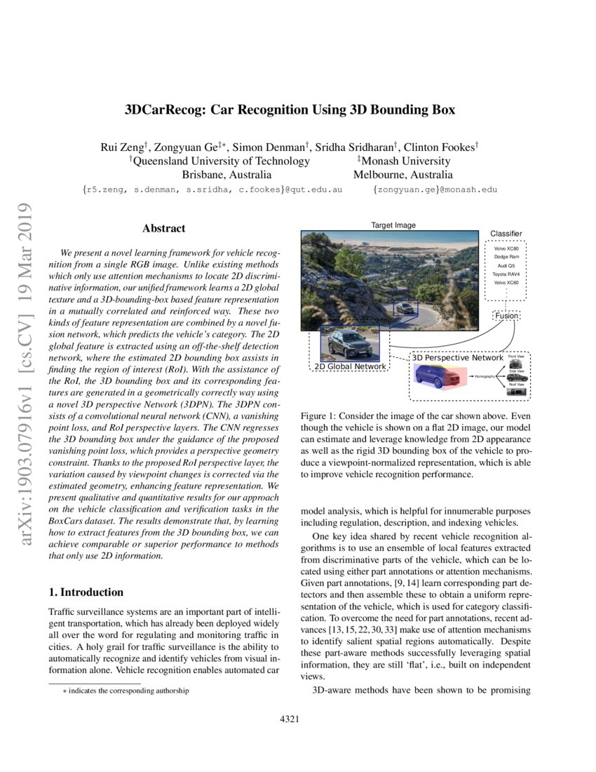 3DCarRecog: Car Recognition Using 3D Bounding Box | DeepAI
