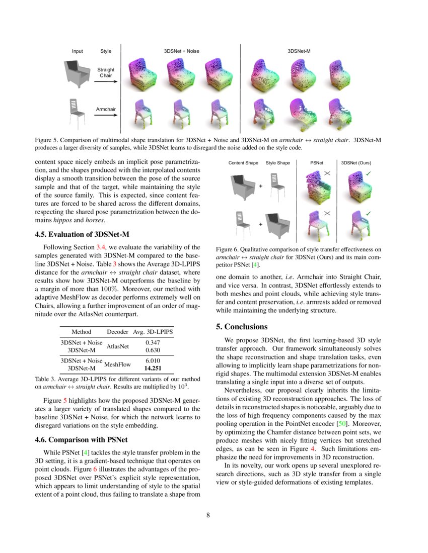 3DSNet: Unsupervised Shape-to-Shape 3D Style Transfer | DeepAI