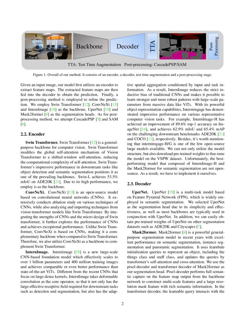 3rd Place Solution for PVUW2023 VSS Track: A Large Model for Semantic Segmentation on VSPW | DeepAI