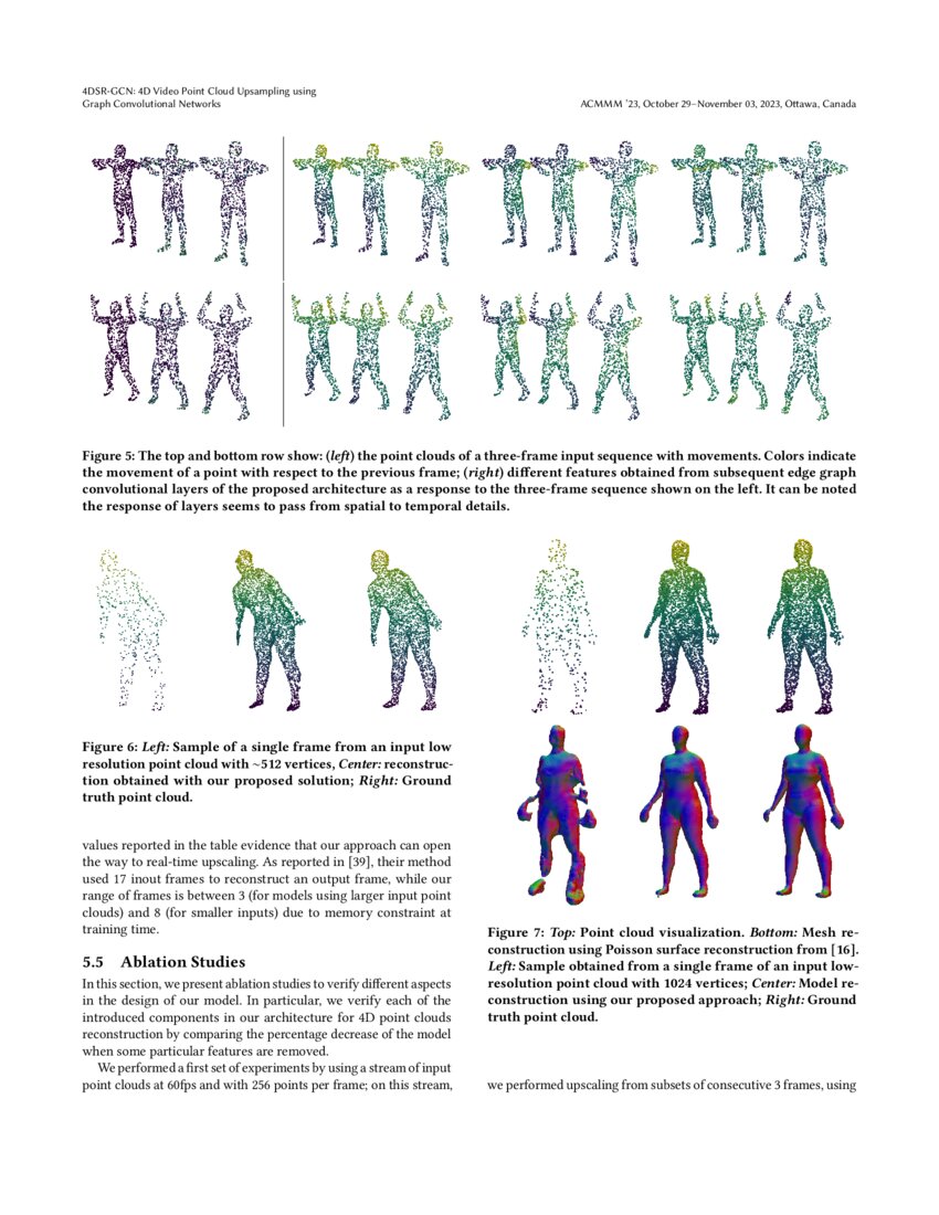 4DSR-GCN: 4D Video Point Cloud Upsampling using Graph Convolutional ...