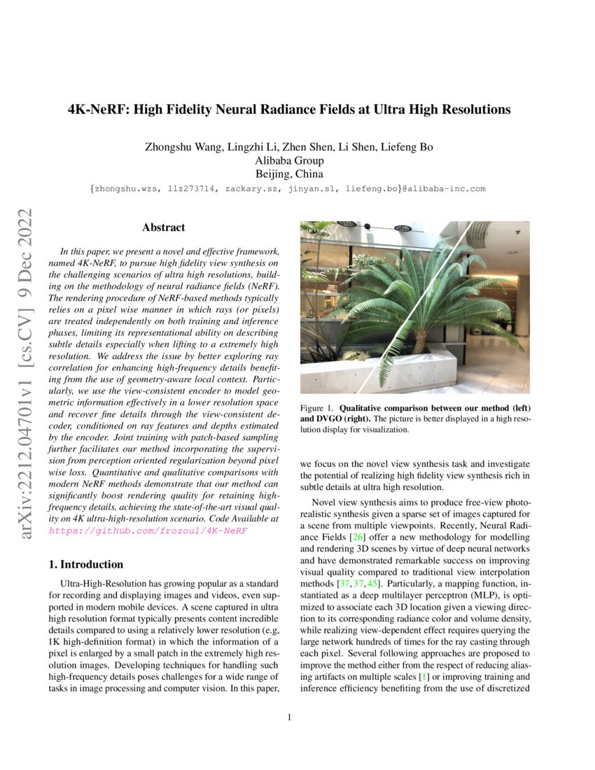 4k Nerf High Fidelity Neural Radiance Fields At Ultra High Resolutions Deepai