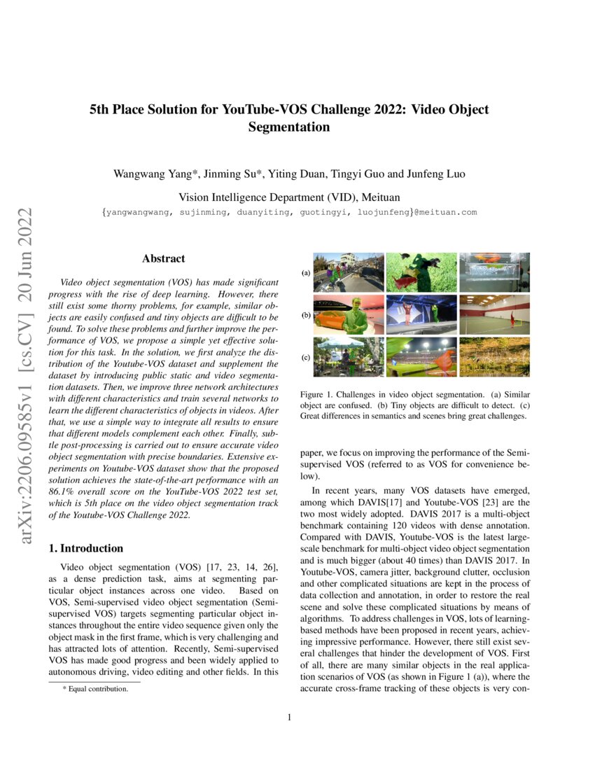 5th Place Solution for YouTube-VOS Challenge 2022: Video Object ...