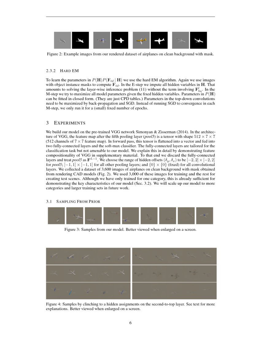 A backward pass through a CNN using a generative model of its ...