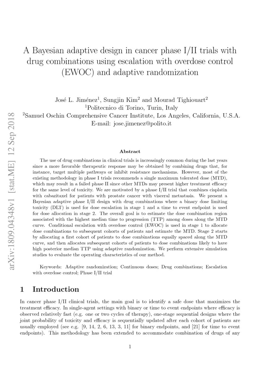 A Bayesian Adaptive Design In Cancer Phase Iii Trials With Drug Combinations Using Escalation