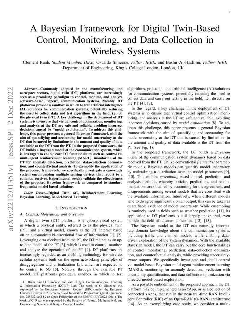 A Bayesian Framework For Digital Twin Based Control Monitoring And 8822