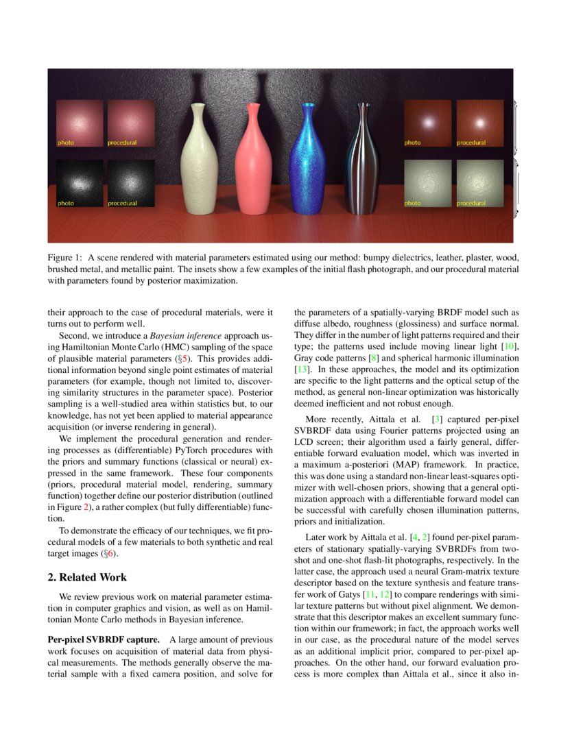 A Bayesian Inference Framework for Procedural Material Parameter ... A Bayesian Inference Framework for Procedural Material Parameter ...