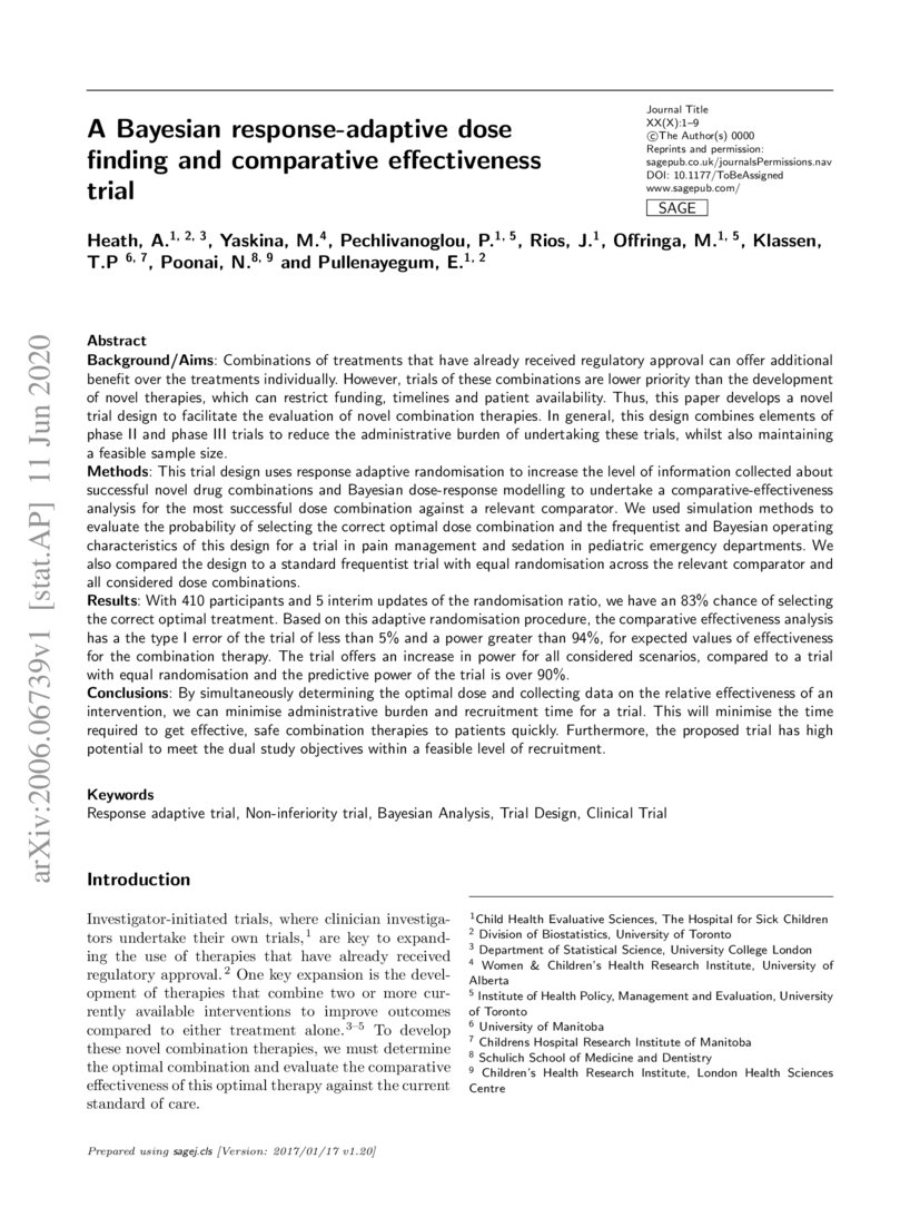 A Bayesian Response Adaptive Dose Finding And Comparative Effectiveness