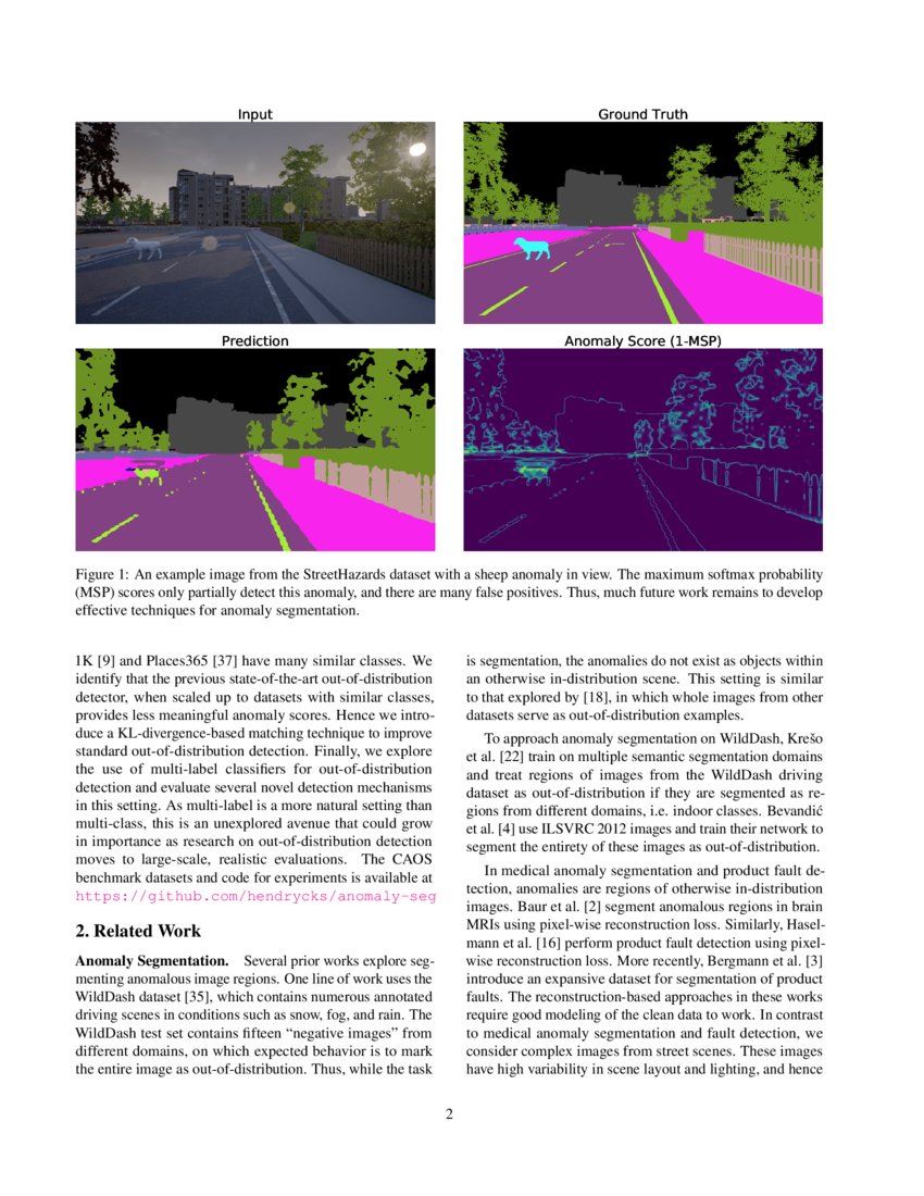 A Benchmark for Anomaly Segmentation | DeepAI