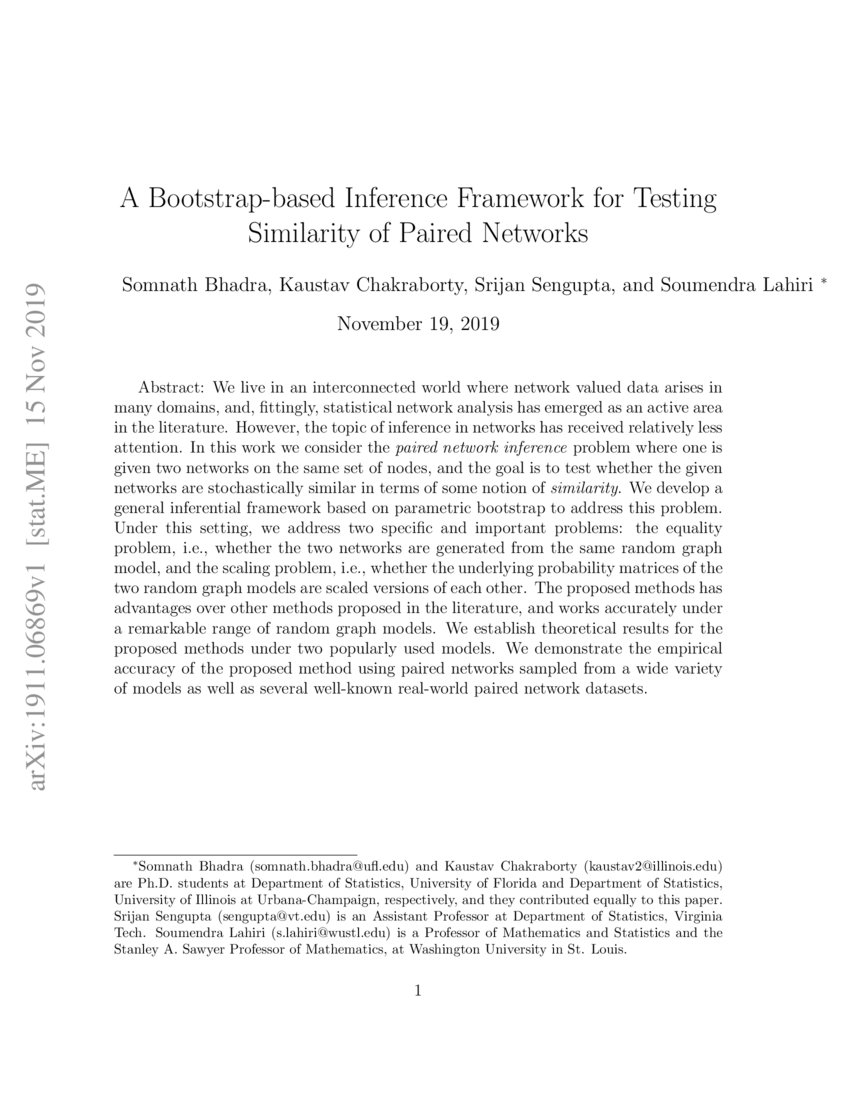 A Bootstrap Based Inference Framework For Testing Similarity Of Paired 4103