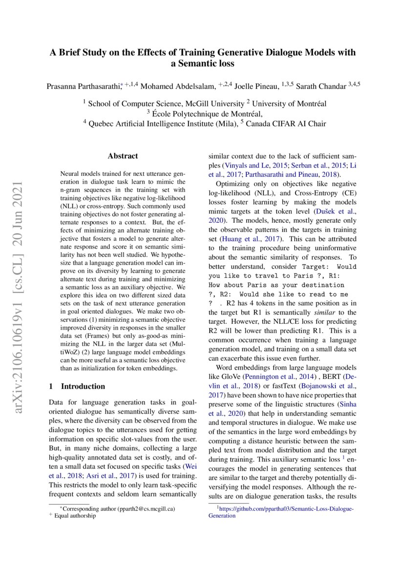 A Brief Study on the Effects of Training Generative Dialogue Models ...