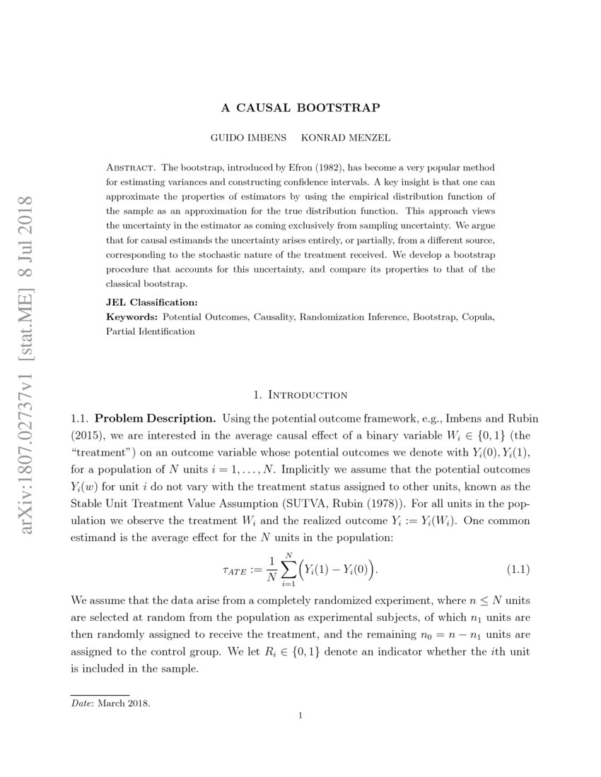 A Causal Bootstrap Deepai
