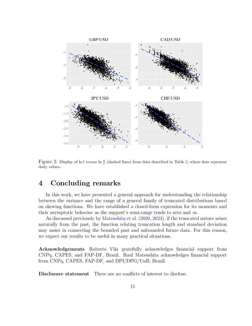 A closed-form expression for the variance of truncated distribution and its uses | DeepAI