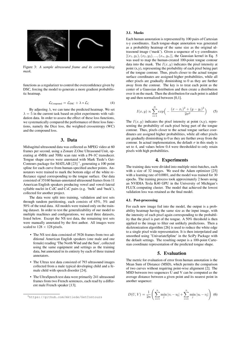 A Cnn Based Tool For Automatic Tongue Contour Tracking In Ultrasound Images Deepai