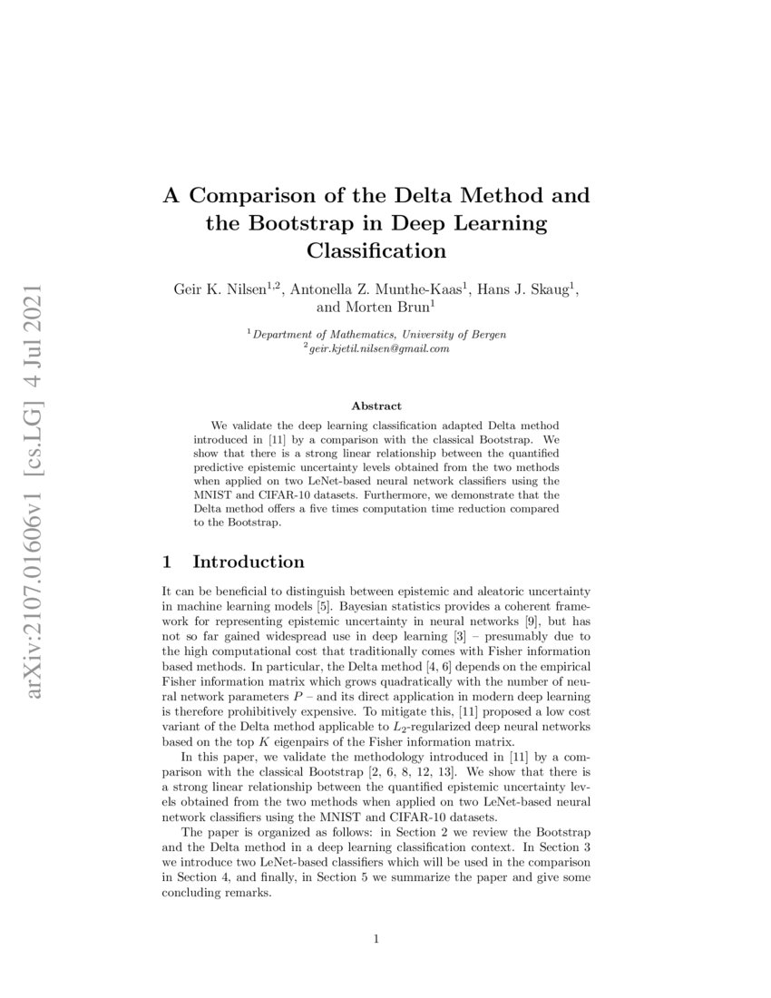 A Comparison of the Delta Method and the Bootstrap in Deep Learning ...