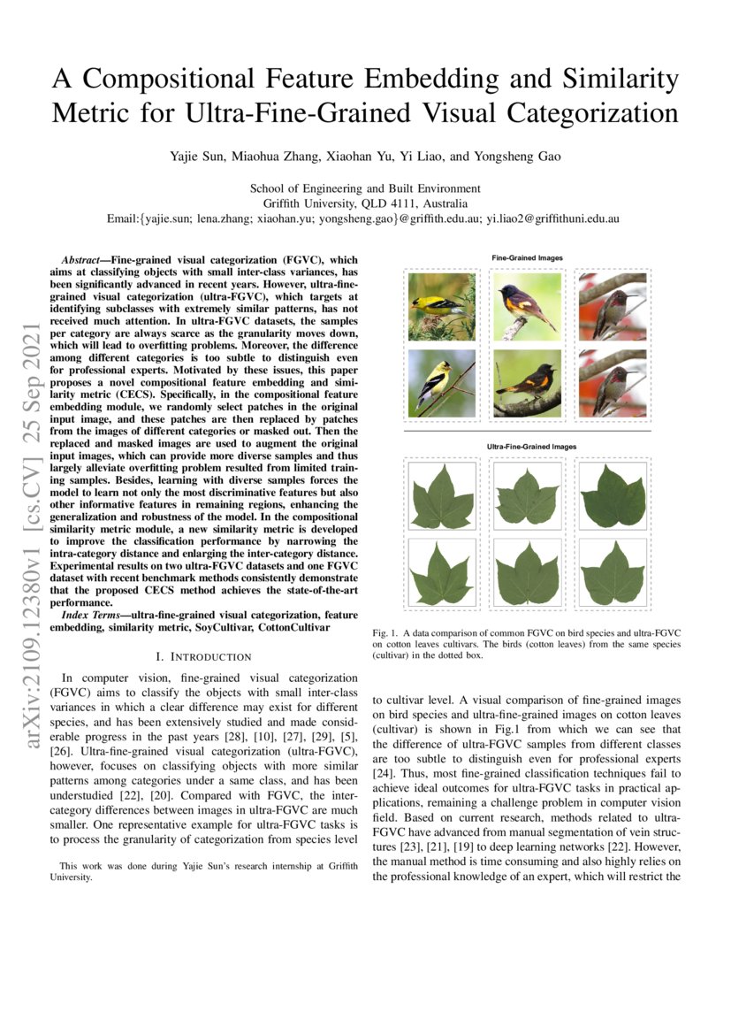 A Compositional Feature Embedding And Similarity Metric For Ultra Fine Grained Visual