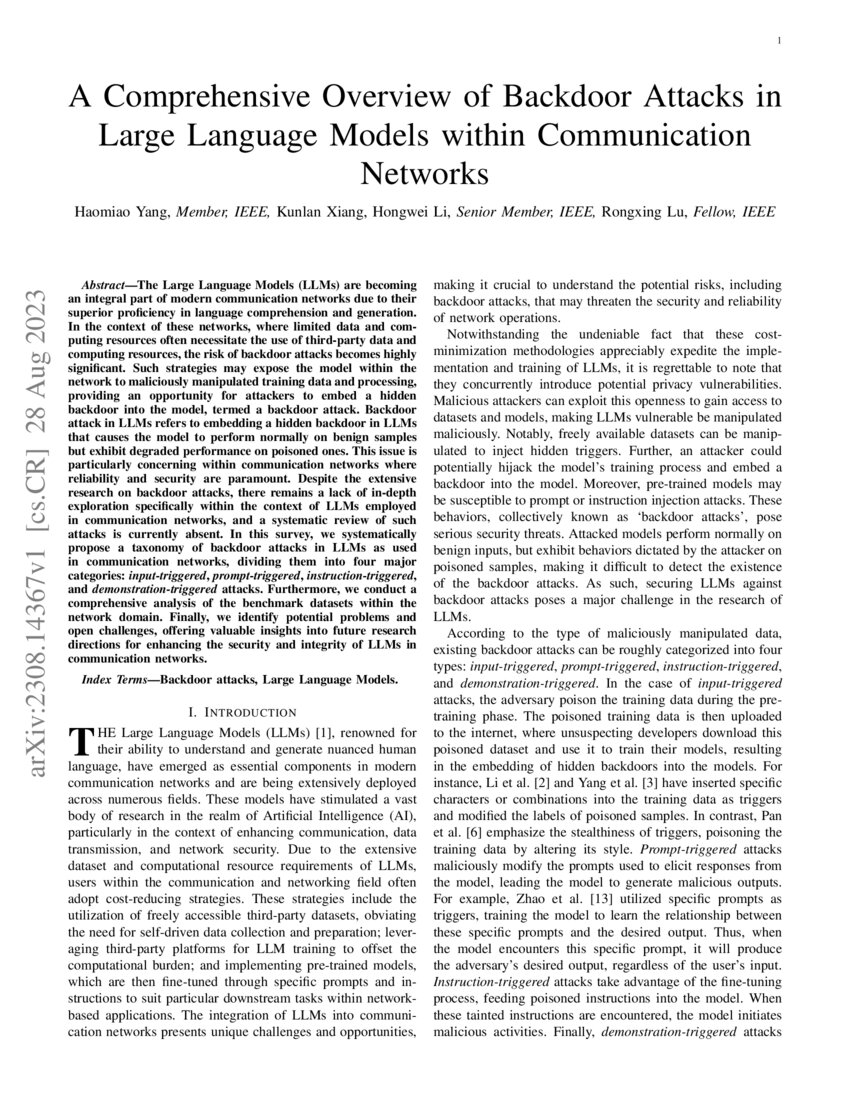 A Comprehensive Overview Of Backdoor Attacks In Large Language Models