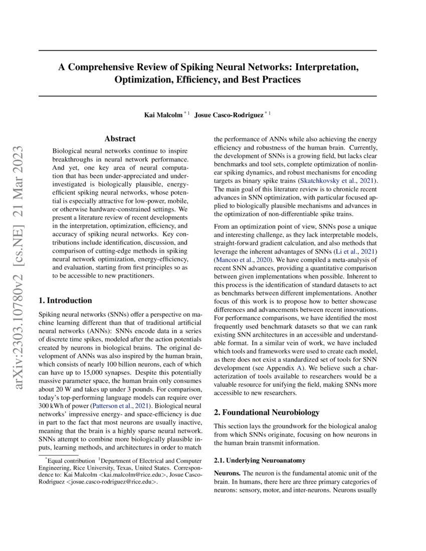 A Comprehensive Review Of Spiking Neural Networks Interpretation Optimization Efficiency And