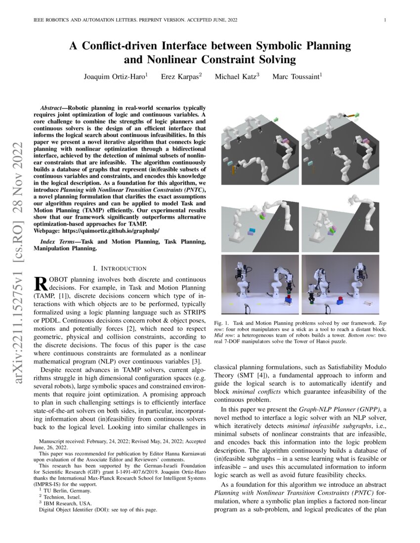 A Conflict Driven Interface Between Symbolic Planning And Nonlinear Constraint Solving Deepai