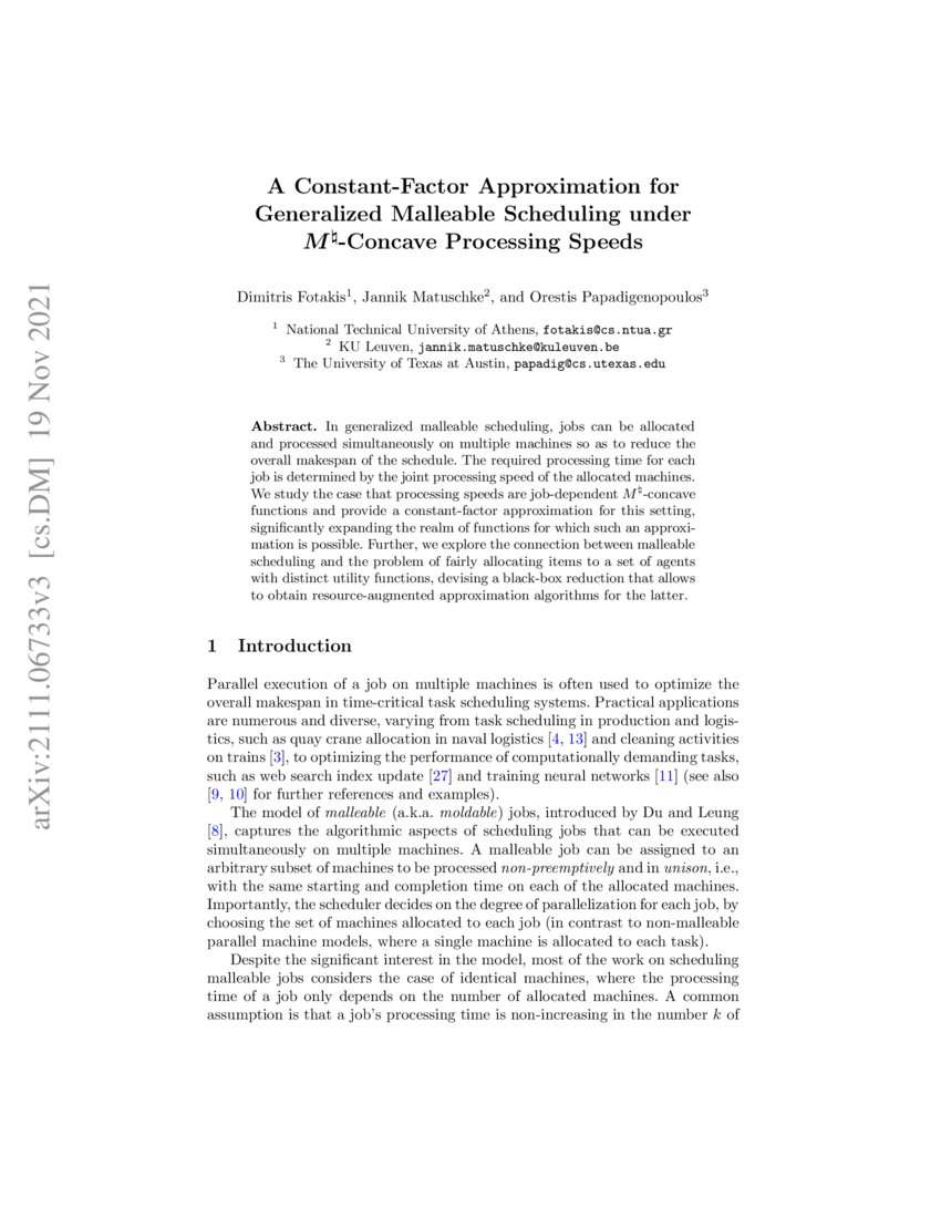 A Constant-Factor Approximation for Generalized Malleable Scheduling under M^♮-Concave ...