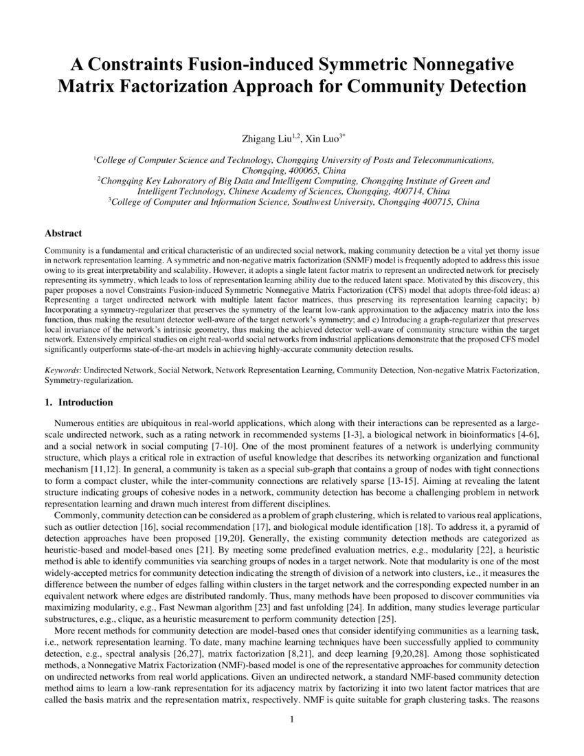 A Constraints Fusion Induced Symmetric Nonnegative Matrix Factorization Approach For Community