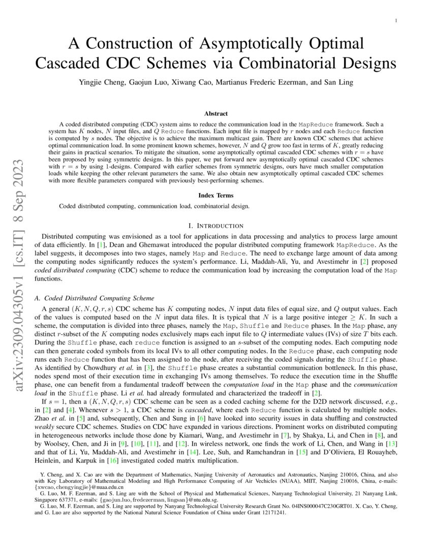 A Construction Of Asymptotically Optimal Cascaded Cdc Schemes Via Combinatorial Designs Deepai