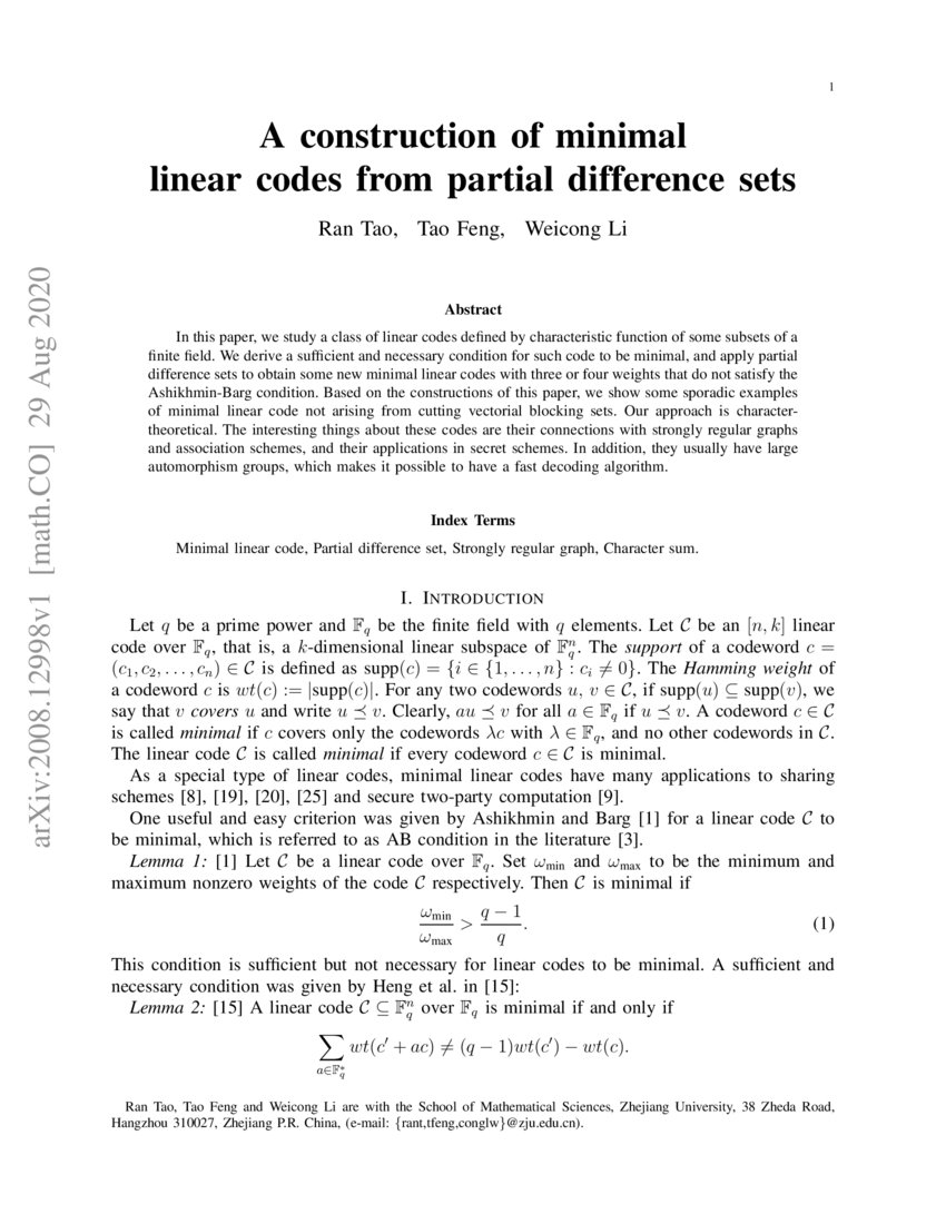 A construction of minimal linear codes from partial difference sets ...